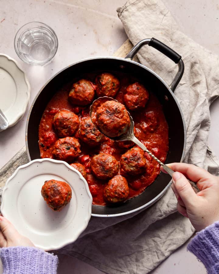 Cheese stuffed meatballs recipe with mortadella • fedetheclumsychef