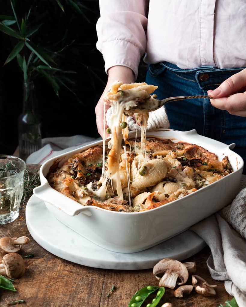 Unstuffed shells casserole recipe • fedetheclumsychef.com